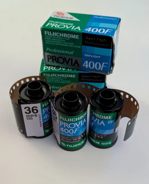 FUJIFILM FUJICHROME PROVIA 400F Daylight 35mm expired E-6 slide film 5 ...
