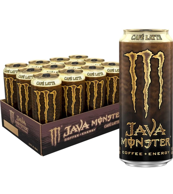 MONSTER ENERGY JAVA Café Latte, Coffee + Energy Drink, 15 Ounce (Pack ...