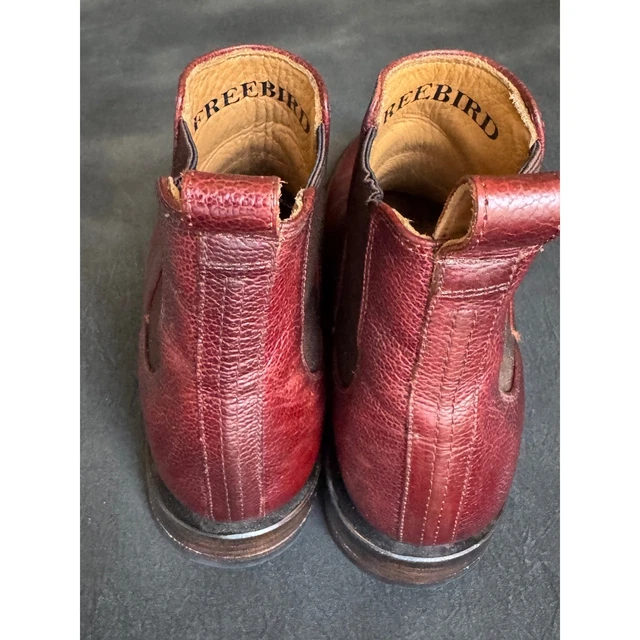 FREEBIRD PALMER MENS 9 Burgundy Leather Chelsea Boots Ankle Booties ...
