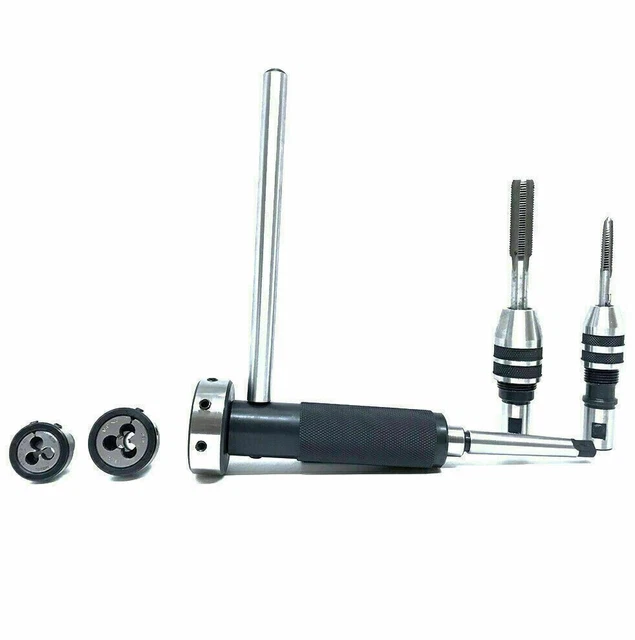 LATHE TAILSTOCK TAP And Die Holder Set Mt4 Shank Threading Tapping Kit ...