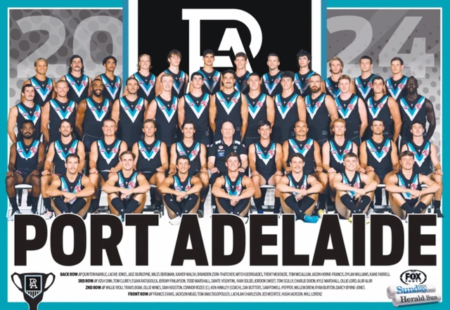 PORT ADELAIDE POWER 2024 LAMINATED Afl football TEAM PLAYER poster ...