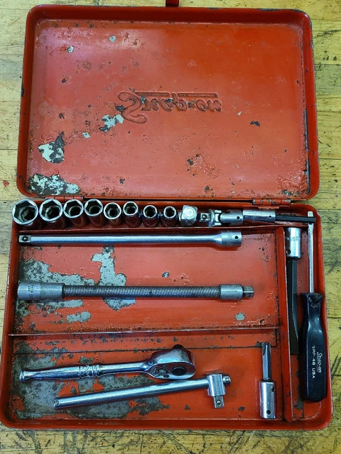 VINTAGE 18PC. SNAP-ON Tools 1/4" Drive Socket Set KRA-275 $99.99 - PicClick