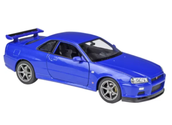 NISSAN SKYLINE GT-R R34 Blu Blue Welly Nex 1:24 Nuovo 1/24 EUR 34,90 ...
