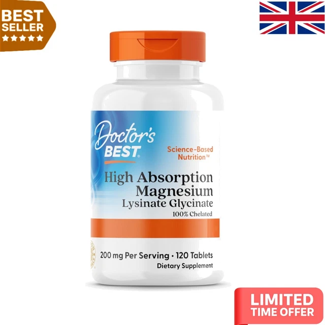 HIGH ABSORPTION MAGNESIUM Tablets - & Gluten-Free, 120 Count for ...