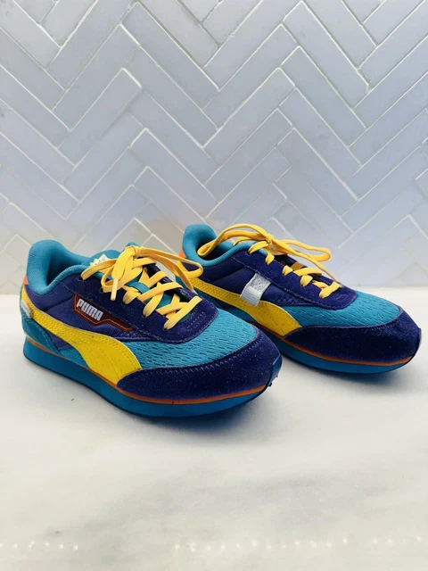 PUMA FUTURE RIDER X Blue Purple Nickelodeon Rugrats Edition Kids Size ...
