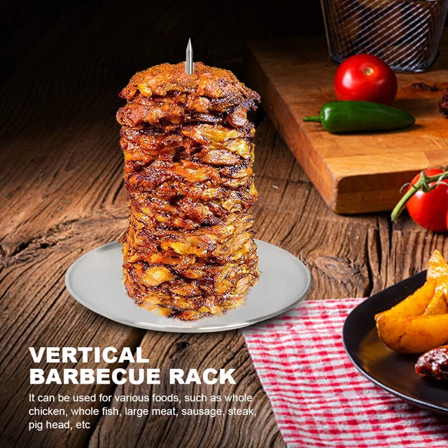 REMOVABLE BBQ RACK Replace Spikes Vertical Meat Chicken Skewer Grill ...