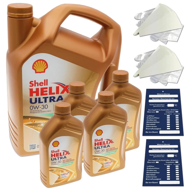 9 LITRE ORIGINAL Shell Helix Ultra Ect C2/C3 0W30 Huile 550046305 Api ...