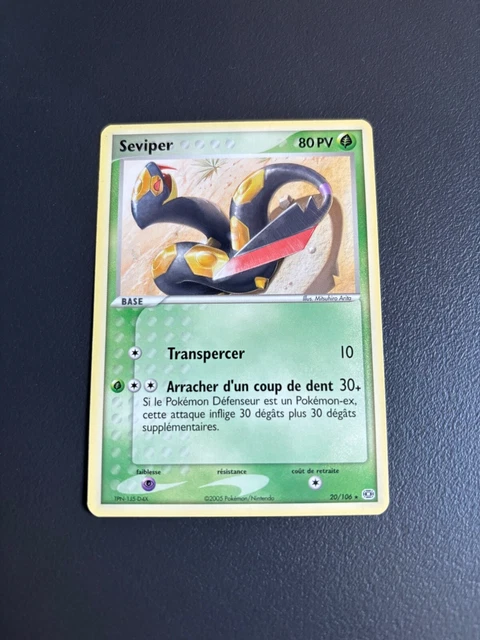 CARTE POKÉMON SEVIPER 20/106 rare ex émeraude bloc ex FR 2 EUR 13,99 ...