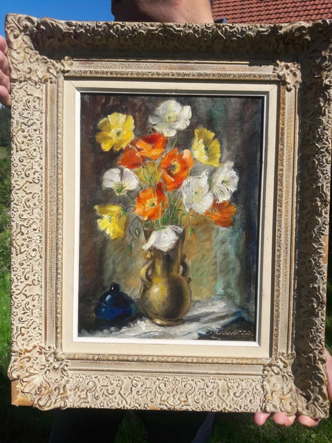 TABLEAU, NATURE MORTE huile sur toile A. Zamarra EUR 60,00 - PicClick FR