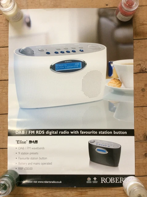 A2 POSTER - Roberts Radio Elise DAB FM Radio, Retail Promotional POS ...