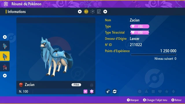 ZACIAN SHINY OU Non 6Iv Full Legit + Objet - Pokemon Violet / Ecarlate ...