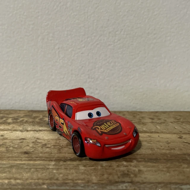 MATTEL DISNEY PIXAR CARS #95 RUST-EZE LIGHTNING McQUEEN EYES MOVE CHASE ...