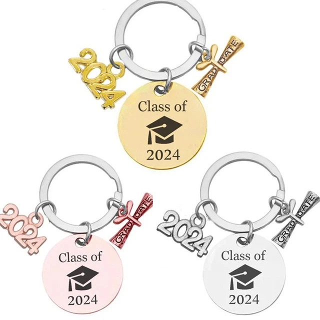 PERSONALIZED CUSTOM STAINLESS Steel Keychain Graduation Season Class of ...