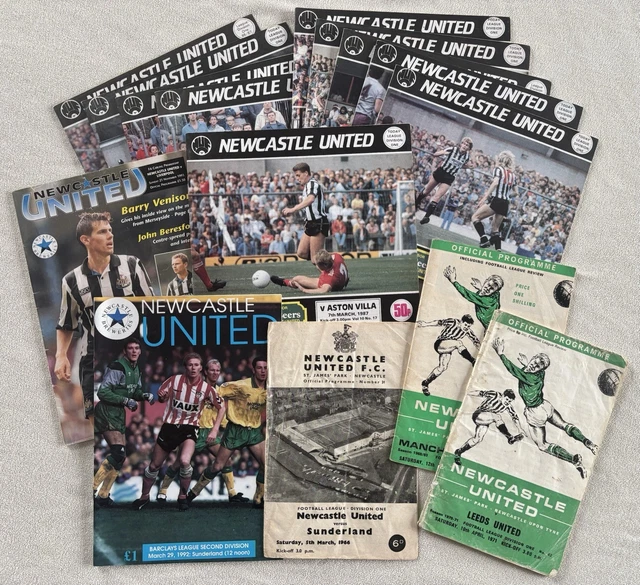 NEWCASTLE UNITED PROGRAMME Bundle (15) Gascoigne, Sunderland Derby ...