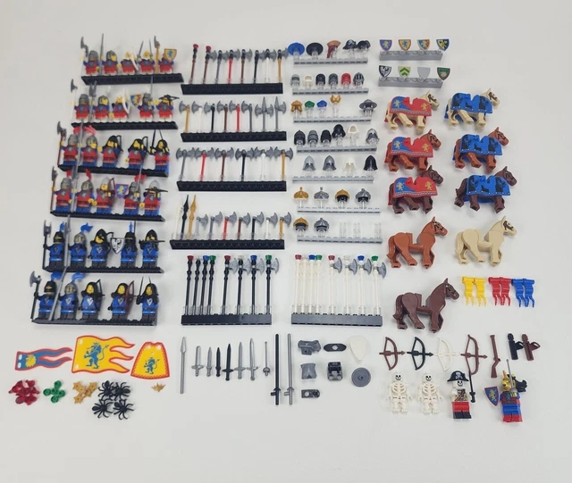 LEGO CASTLE LION Kinghts,Black Falcon Mini Figures,Weapons,Armor ...