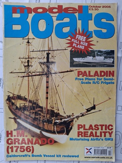 MODEL BOATS PLAN "Paladin" by Glynn Guest & Mag October 2005 Vol.55 ...