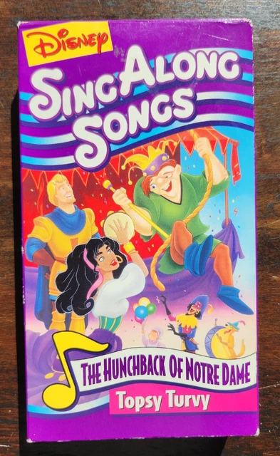 DISNEY SING ALONG Songs The Hunchback Of Notre Dame Topsy Turvy VHS $15 ...