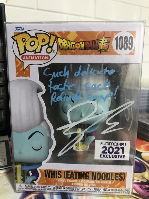 FUNKO POP! - DBS - Whis Eating Noodles #1089 Funimation Exc - Signed £ ...