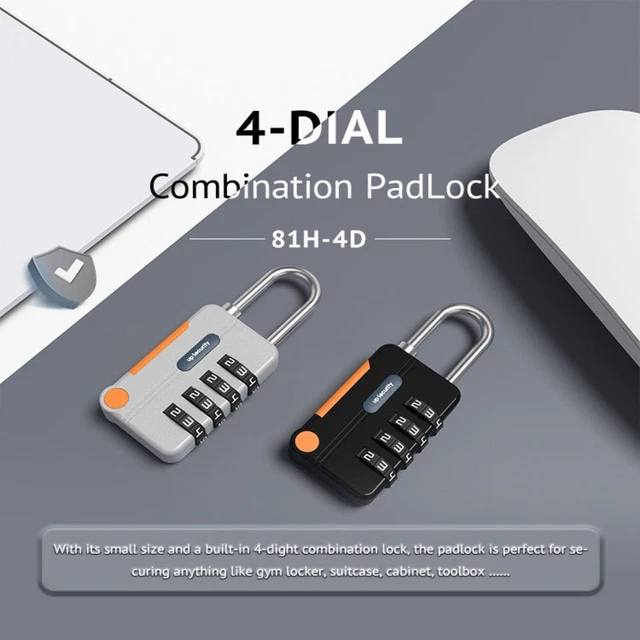 ANTI-THEFT WITH STEEL Cable Safely Code Lock 4 Digit Combination Lock ...