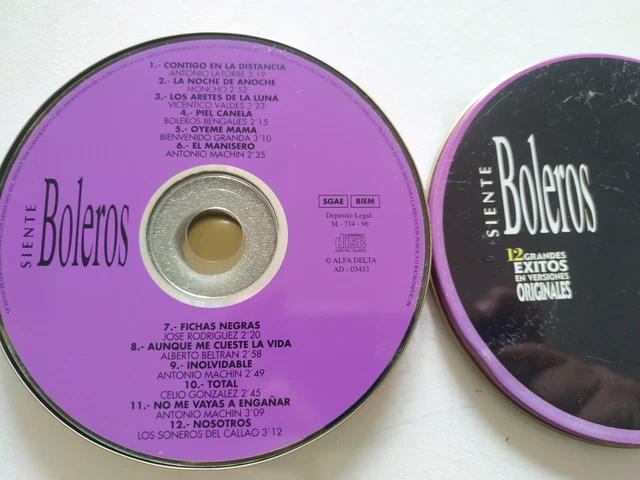 FEEL BOLÉROS 12 grandes exitos Latorre Machin - CD Boîte Ronde de Métal ...
