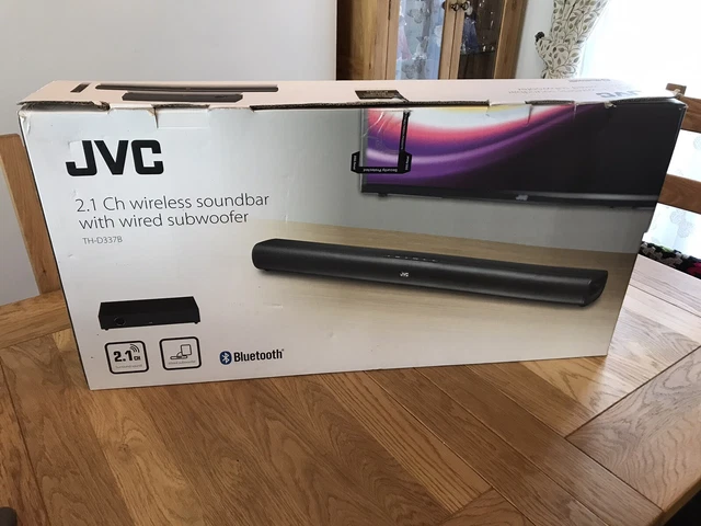 JVC TH-D337B 2.1 Bluetooth Channel Soundbar With Wired Subwoofer £45.00 ...