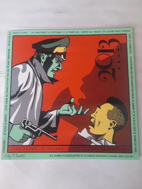 BLAKE ET MORTIMER Edgar Jacobs rare Sérigraphie 100 exe Numérotés ...