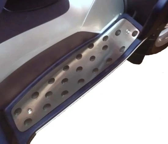 PAIRE MARCHEPIEDS ALUMINIUM En Inox Pour Piaggio MP3 Mp 3 c. -à- 250 Cc ...