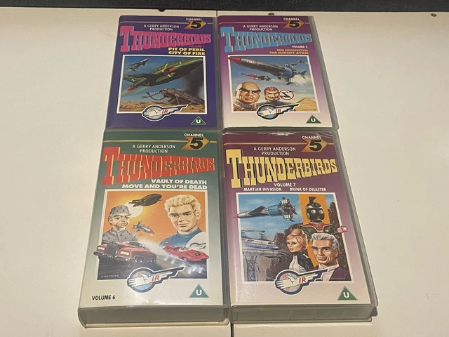 THUNDERBIRDS CHANNEL 5 VHS Video Tapes Volume 4-7 Set Collection Bundle ...