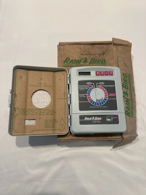RAIN BIRD INDOOR ESP-8Si esp8si Sprinkler Irrigation Controller 8 Zone ...