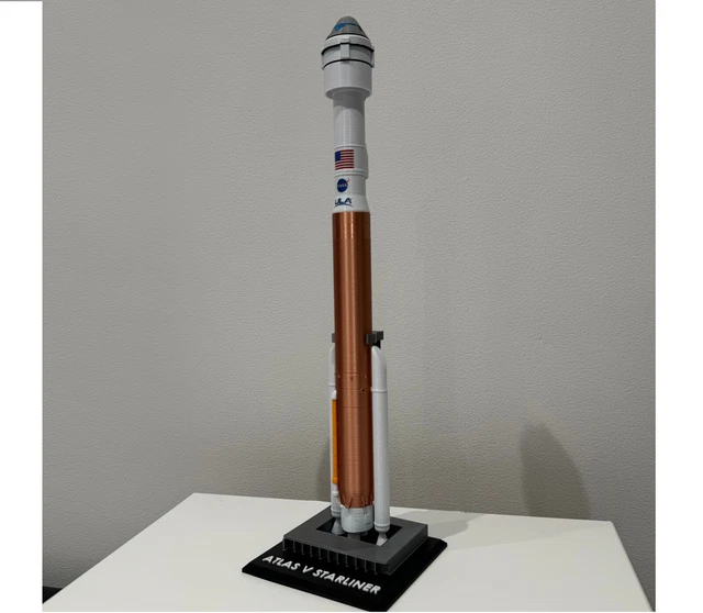 ATLAS V STARLINER Boeing CST-100 ULA NASA 76 100 144 Scale Model Rocket ...