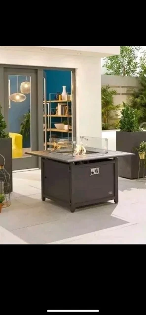 NOVA - MERCURY Aluminium Fire Pit Table - Rectangular £199.00 - PicClick UK