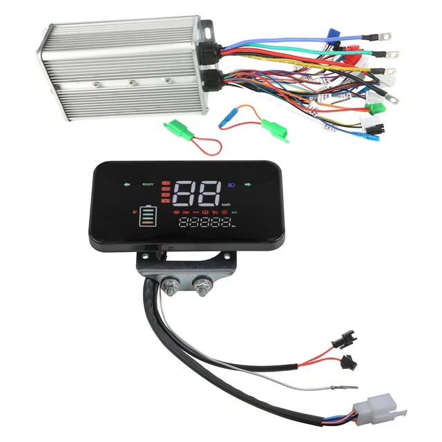 48V 60V 72V 3000W 50A Brushless Motor Controller + Display For Electric ...