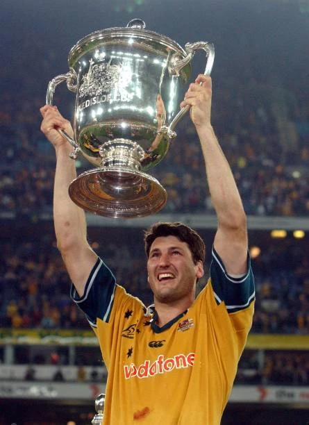 AUSTRALIAN WALLABIES RUGBY Union Captain John Eales No 35 Old Photo $9. ...