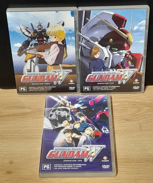 MOBILE SUIT GUNDAM Wing DVD Bundle Operation 3, 5, 10 Rated PG PAL ...