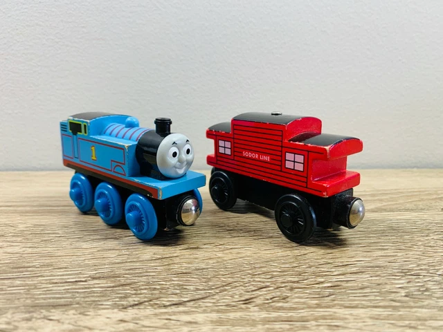 THOMAS & RED Sodor Line Caboose The Tank Engine & Friends Wooden ...