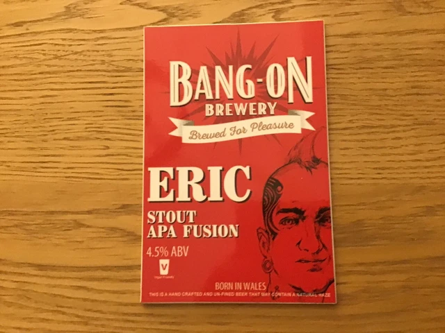 ERIC BEER PUMP Clip Bang On Brewery Born In Wales Welsh £4.37 - PicClick UK