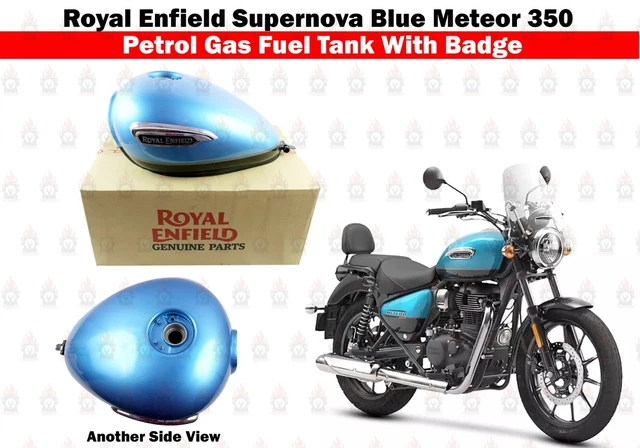 ROYAL ENFIELD SUPERNOVA Blue Meteor 350 "Petrol Gas Fuel Tank With ...
