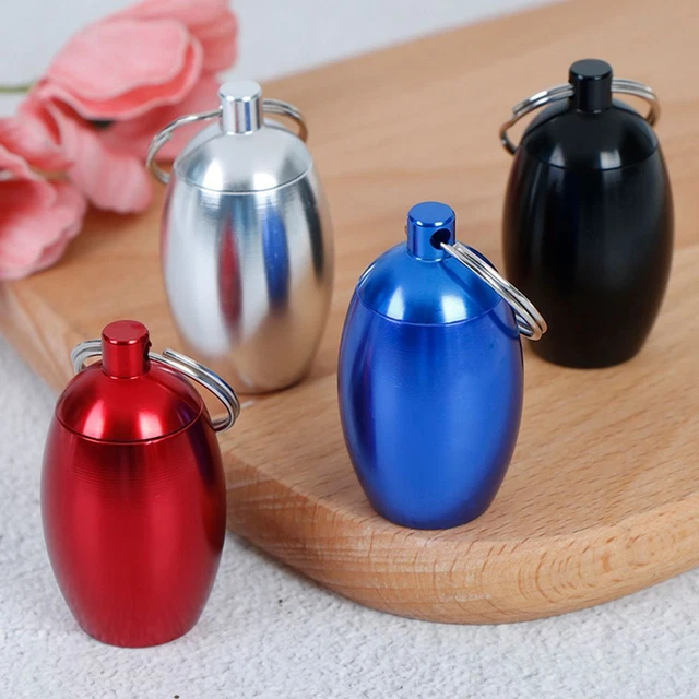 BOX TABLET CONTAINER Medicine Organizers Pill Bottle Aluminum Pill Box ...