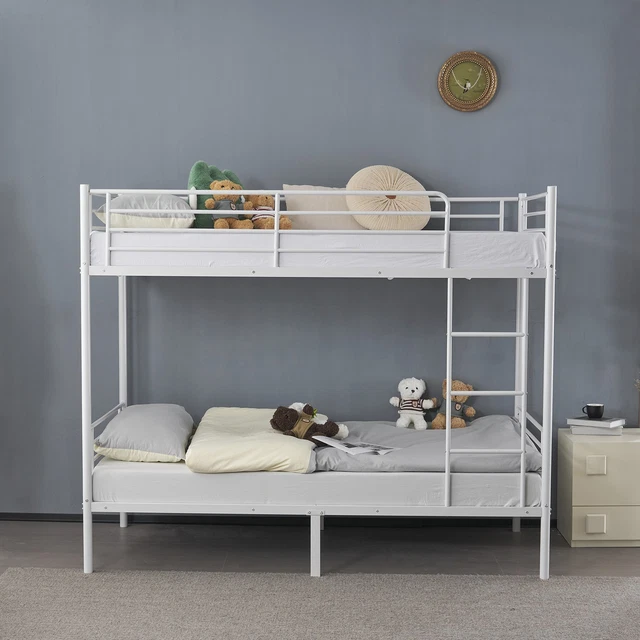 3FT TWINS BUNK Bed Frame Metal Loft Sleeper with Ladder Heavy Duty ...