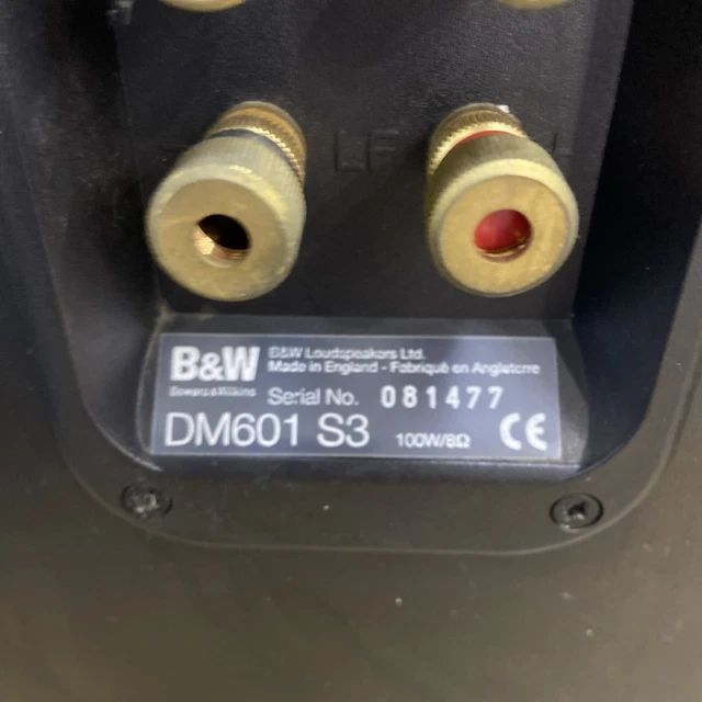 B&W BOWERS AND Wilkins Dm601 S3 Bookshelf Speaker 🔊 £98.00 - PicClick UK