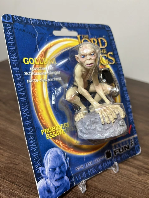 2003 LOTR LORD of The Rings Gollum Talking Keychain New Line Basic Fun ...