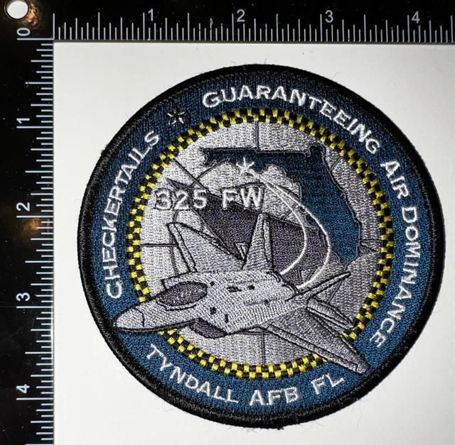 USAF US AIR Force F-22 Raptor 325th Fighter Wing Checkertails Tyndall ...