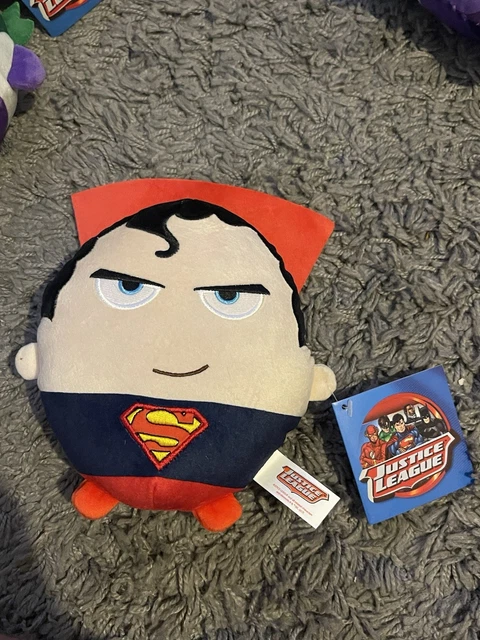 OFFICIAL JUSTICE LEAGUE Superman Red Blue Plush Soft Teddy Toy 7" £5.45 ...