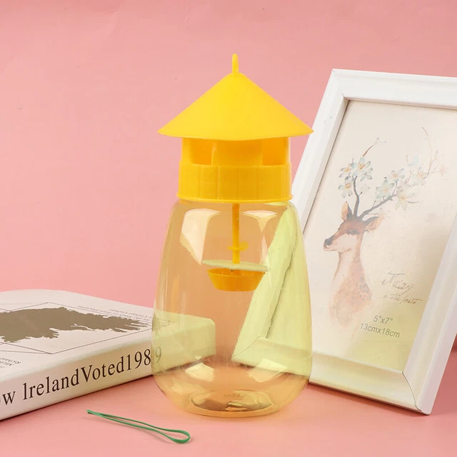 FRUIT FLY TRAP Killer Plastic Yellow Drosophila Trap Fly Catcher Pest ...