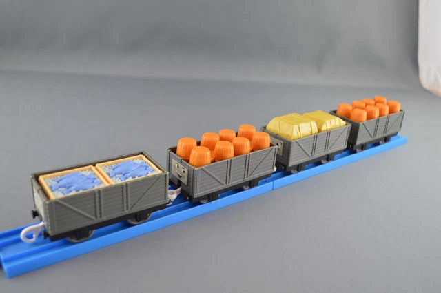 TRACKMASTER - GREY Troublesome Trucks with Cargo x 4 Bundle - Rare Fish ...