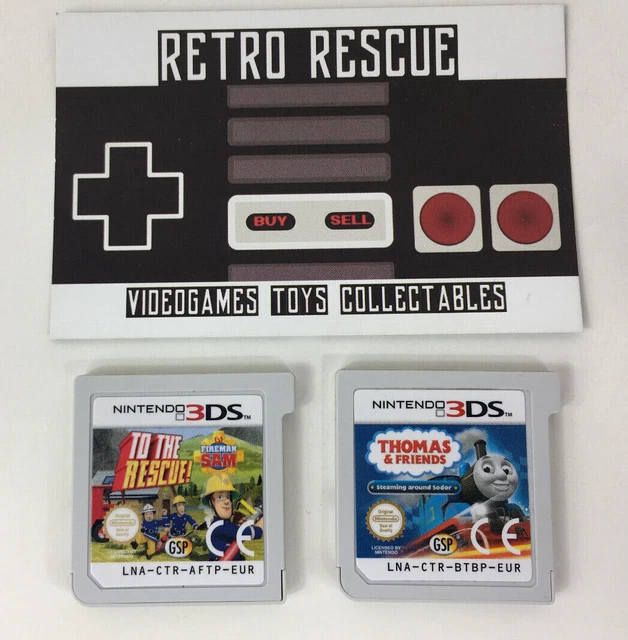 FIREMAN SAM RESCUE Thomas Friends Steaming Sodor Nintendo 3DS Game Cart ...