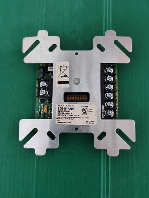 SILENT KNIGHT SD500-ANM Addressable Fire Alarm Notification Module $125 ...