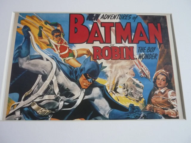 A4 POSTER READY frame White mount Rare version BATMAN AND ROBIN 1949 US ...