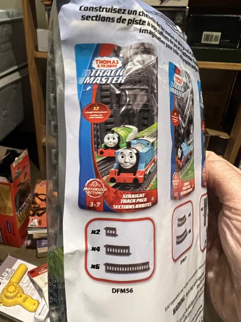 THOMAS & FRIENDS Trackmaster Motorized Railway Straight Track Pack ...