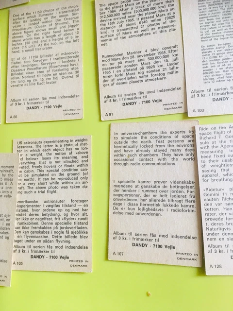 PANINI DANDY GUM Cards 1970s Space Theme, Nice Condition £13.20 ...